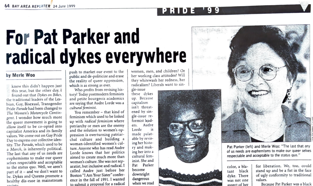 With Lunar Calendars: On Pat Parker & Merle Woo - Dilettante Army