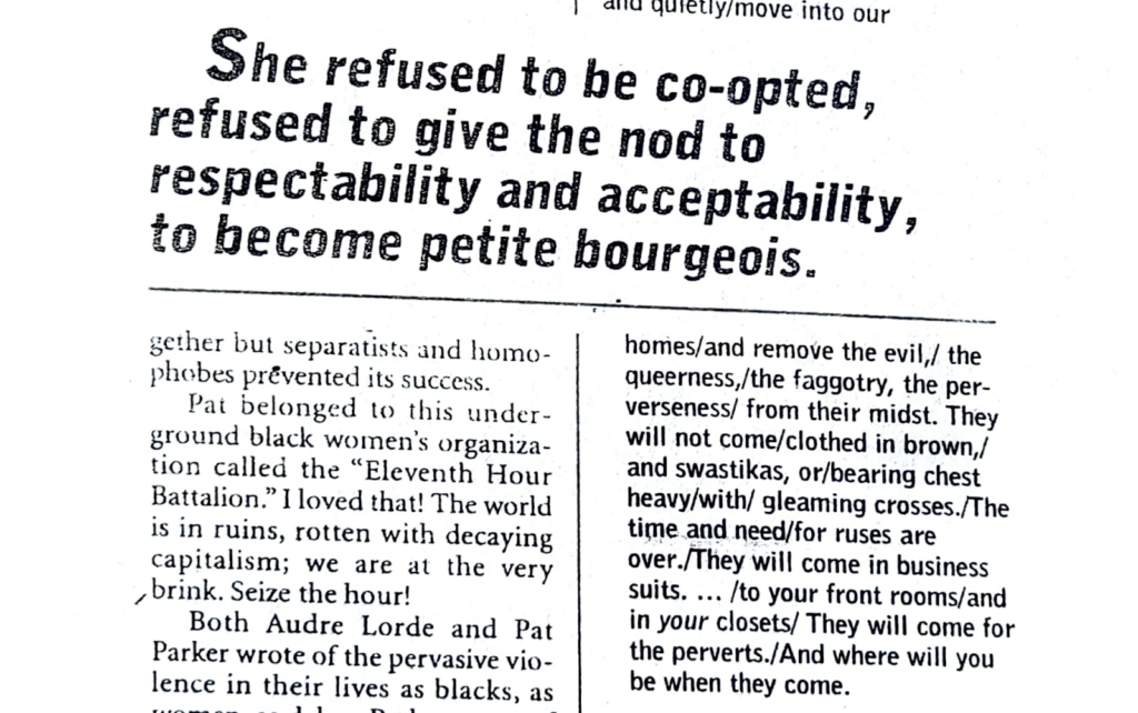 With Lunar Calendars: On Pat Parker & Merle Woo - Dilettante Army